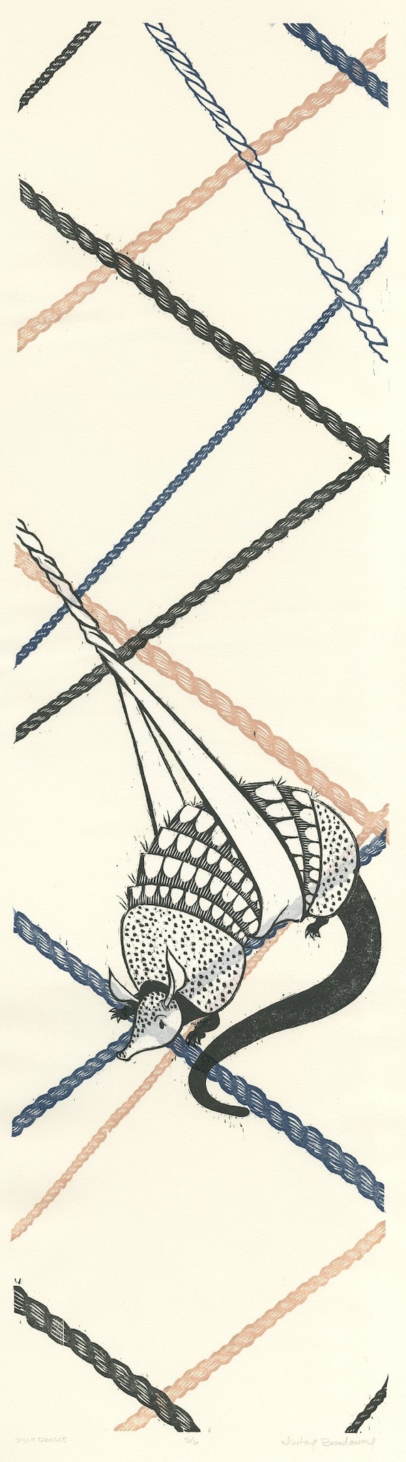 Dillo Dangle Original Woodcut Print - Etsy