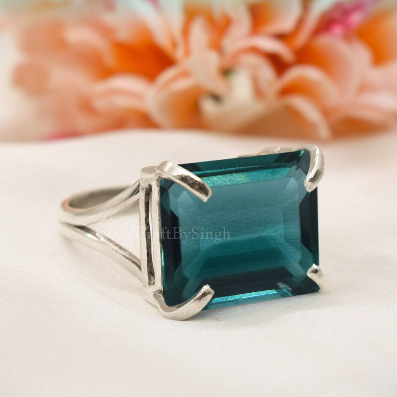 Teal Cocktail Ring - Etsy