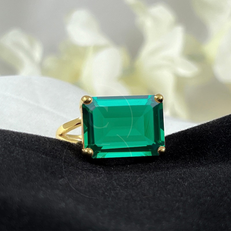 Rectangle Emerald - Etsy