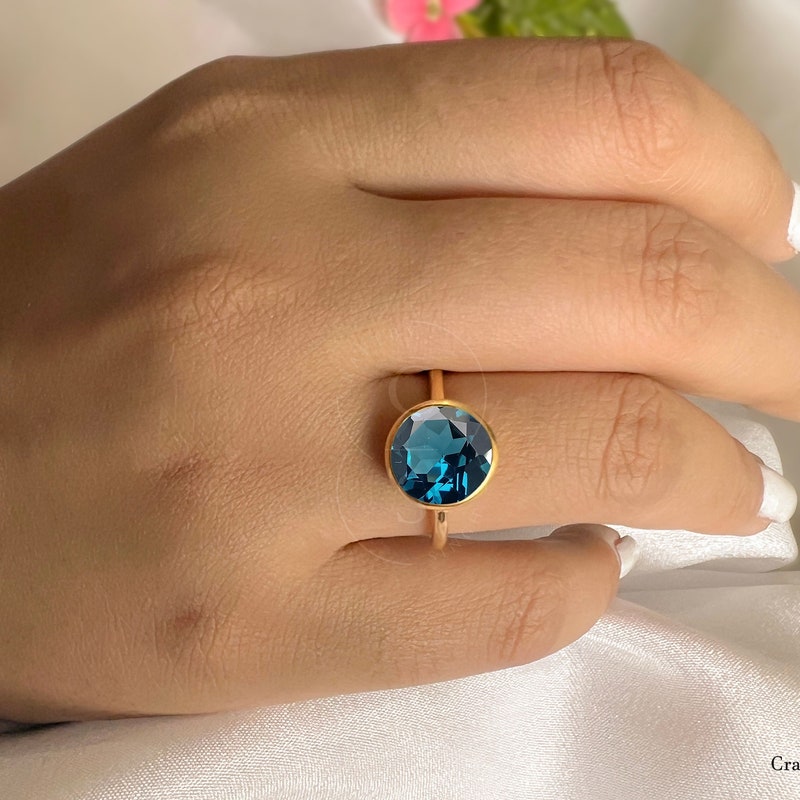 9ct Gold Bezel Rings - Etsy