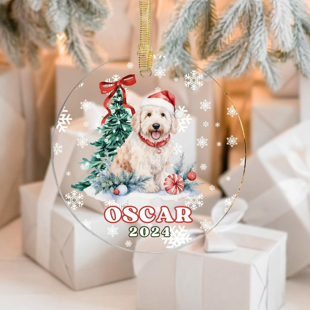 Personalized White Golden Doodle Christmas Ornament, Dogs First ...