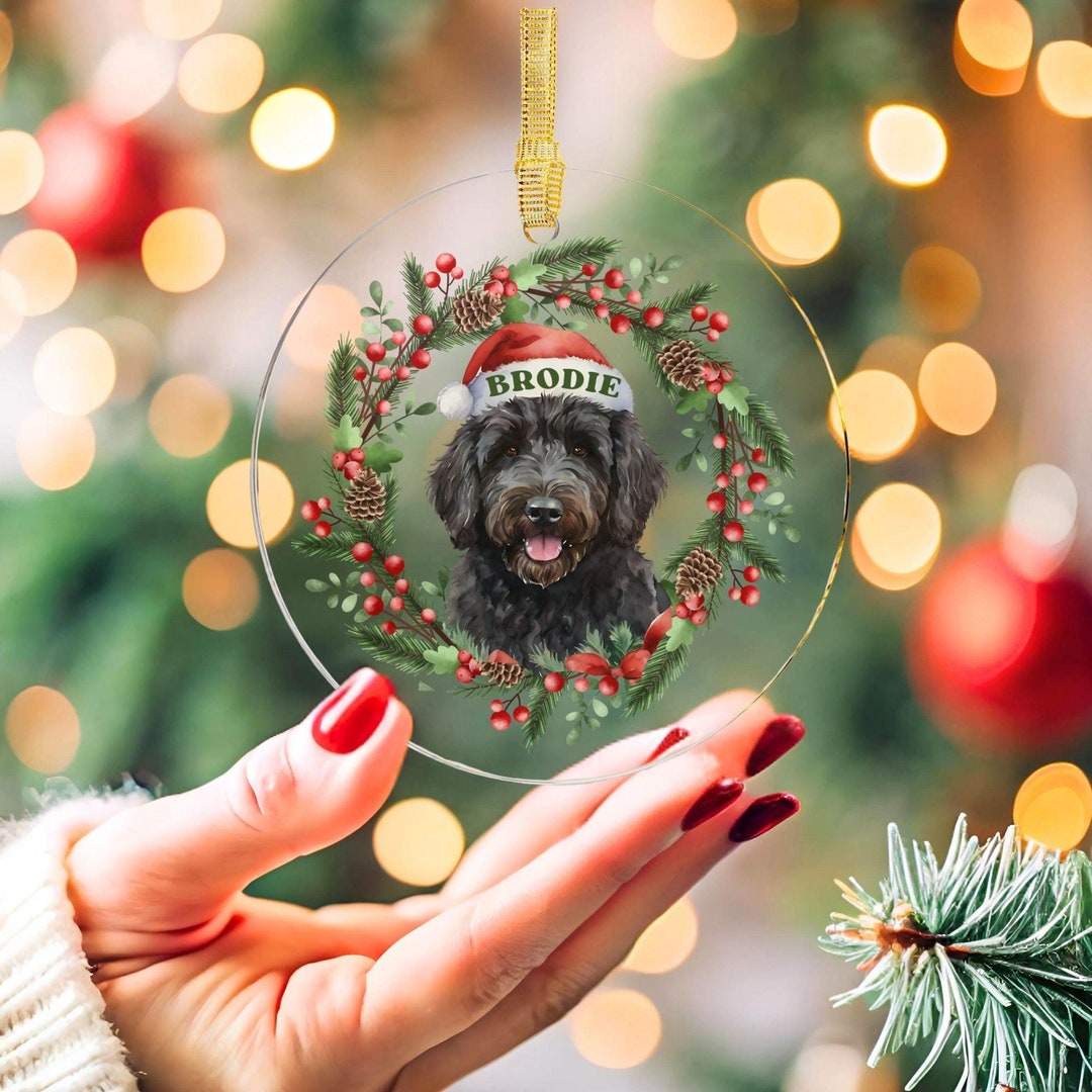 Personalized Black Goldendoodle Christmas Ornament, Doodle Mom Gift ...