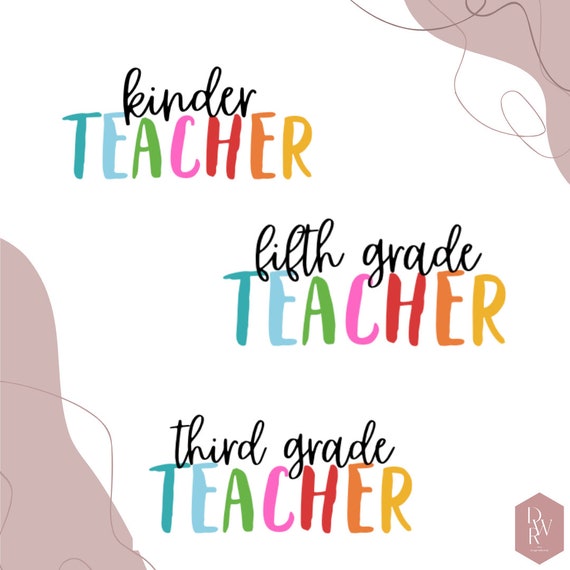 Labels, Stickers & Tags Embellishments Grade Level Teacher Sticker ...