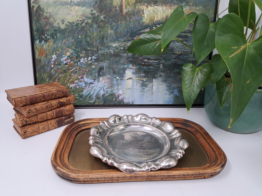 Hungarian 800 Solid Silver Circular Serving Tray With bubbled Rim C ...