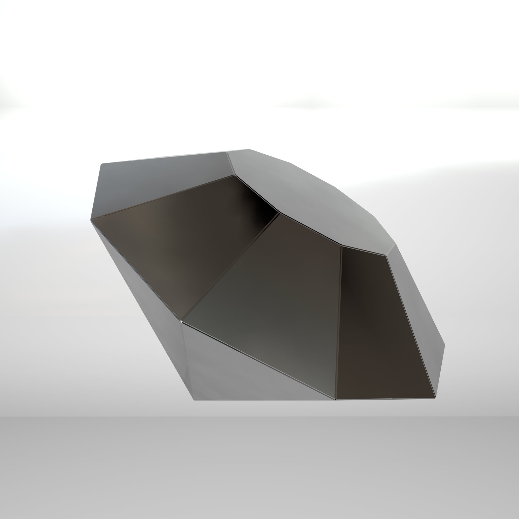 Template Diy for Metal Sculpture Pattern of Diamond Low Poly Model DXF ...