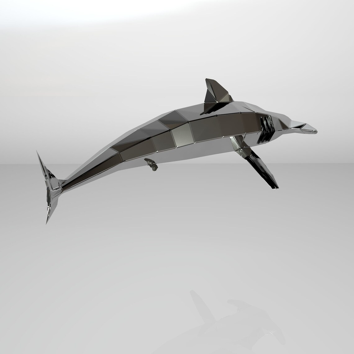 Template Diy for Metal Sculpture Pattern of Hammerhead Shark Low Poly ...