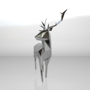 Template Diy for Metal Sculpture – Pattern of Reno Low Poly Model in ...