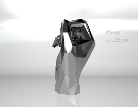 Template Diy for Metal Sculpture Pattern of Hand Low Poly | Etsy