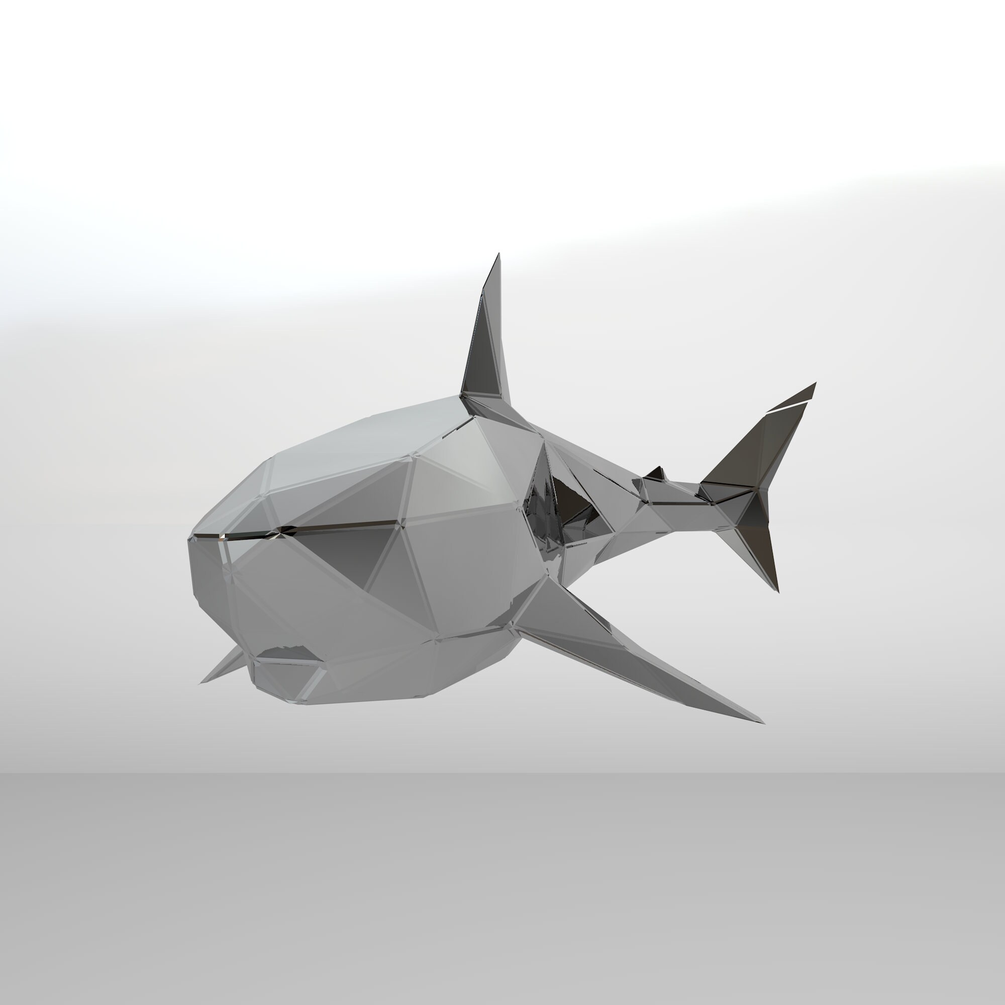 Template Diy for Metal Sculpture Pattern of Shark Low Poly - Etsy Canada
