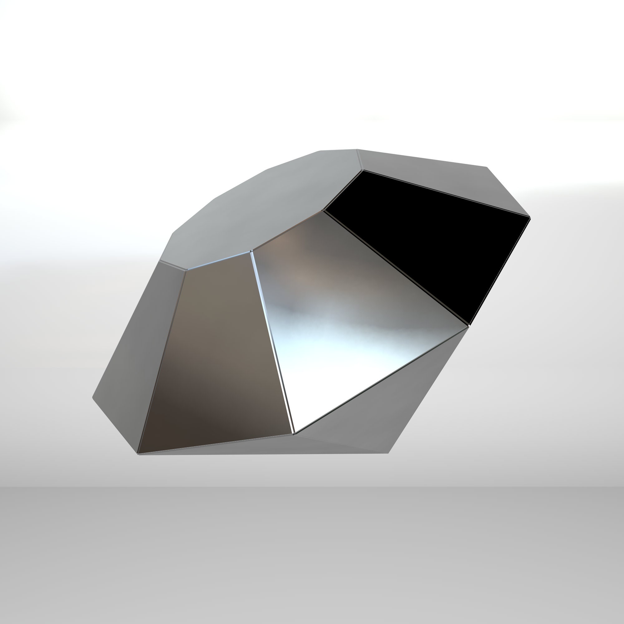 Template Diy for Metal Sculpture Pattern of Diamond Low Poly Model DXF ...