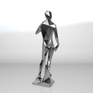 Template Diy for Metal Sculpture – Pattern of David Statue Low Poly ...