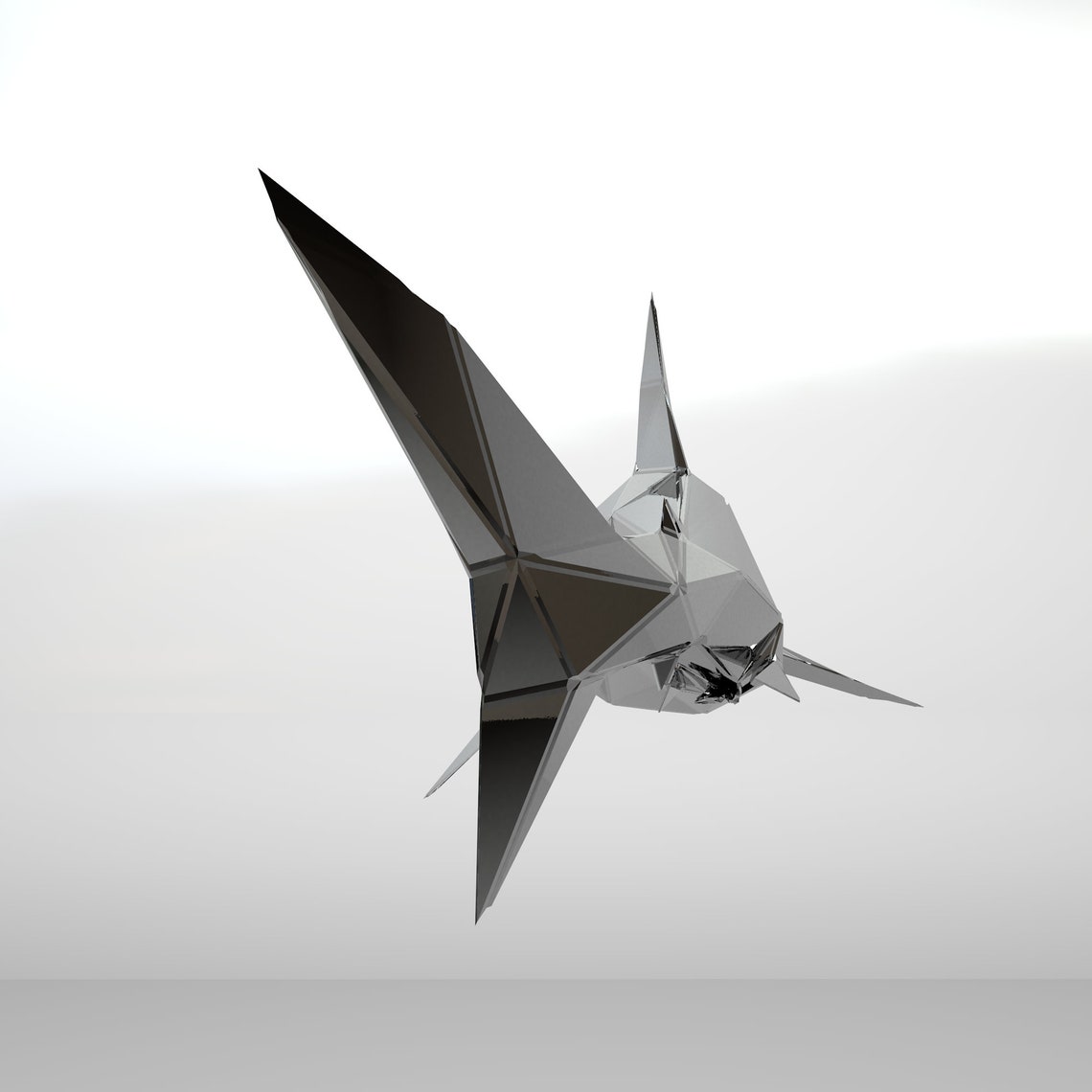 Template Diy for Metal Sculpture Pattern of Shark Low Poly - Etsy