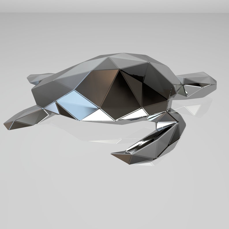 Template Diy for Metal Sculpture Pattern Sea Turtle Low Poly - Etsy