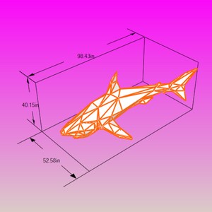 Template Diy for Metal Sculpture Pattern of Shark Low Poly - Etsy