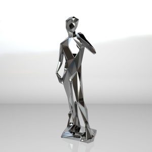 Template Diy for Metal Sculpture – Pattern of David Statue Low Poly ...