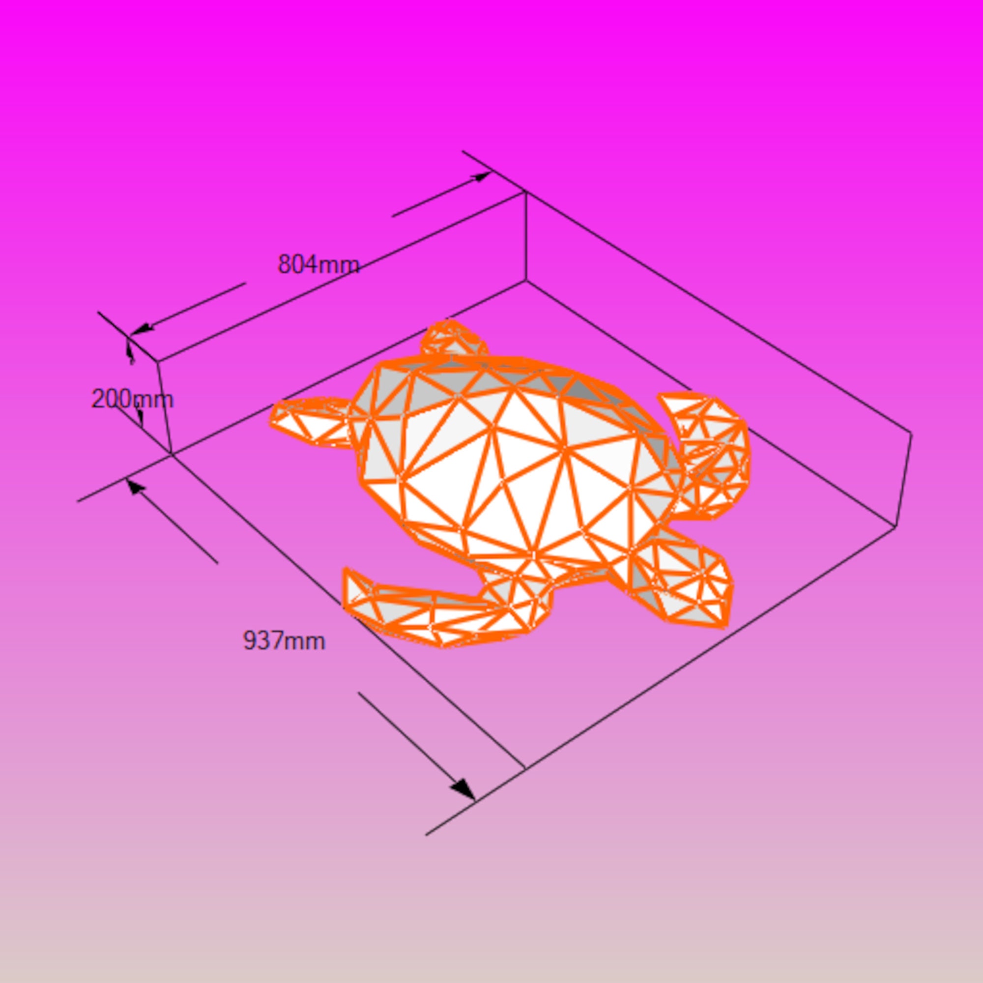 Template Diy for Metal Sculpture Pattern Sea Turtle Low Poly Model DXF ...
