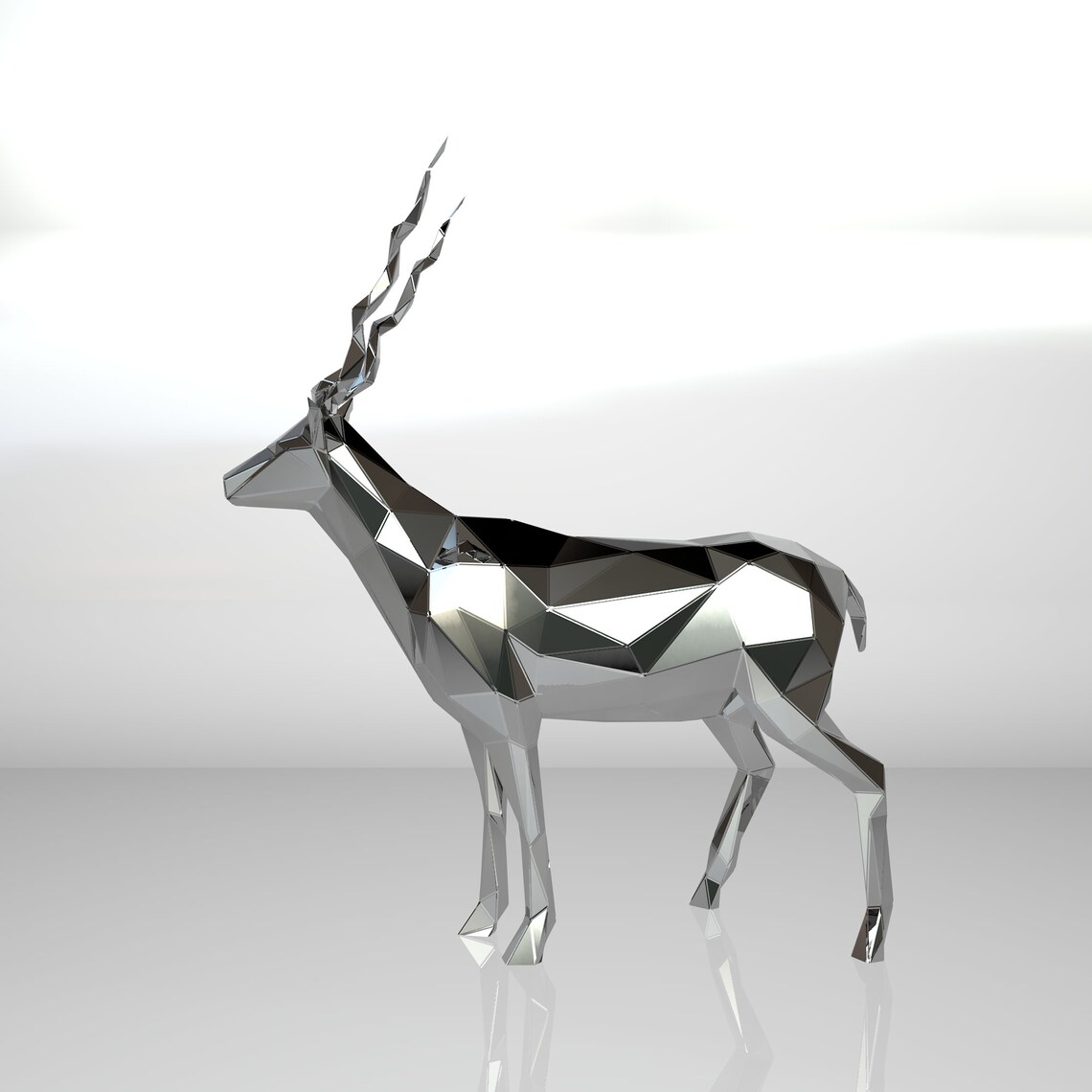 Template Diy for Metal Sculpture Pattern of Antelope Low - Etsy