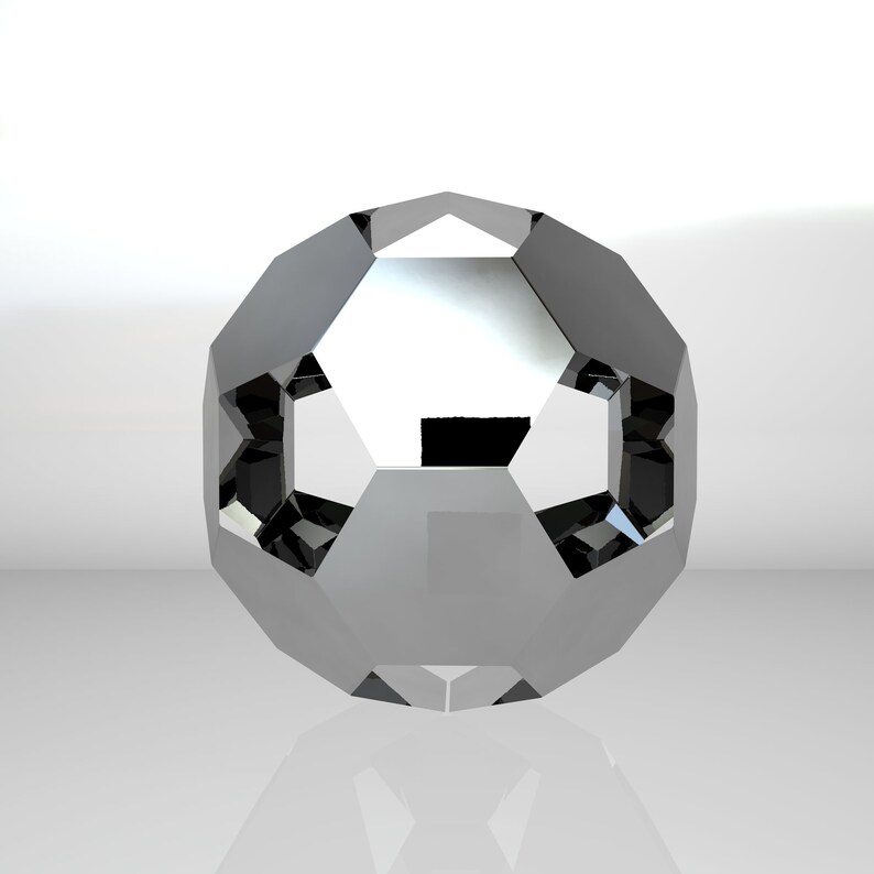 Template Diy for Metal Sculpture – Pattern of Soccer Ball Low Poly ...