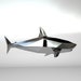 Template Diy for Metal Sculpture Pattern of Shark Low Poly Model in DXF ...