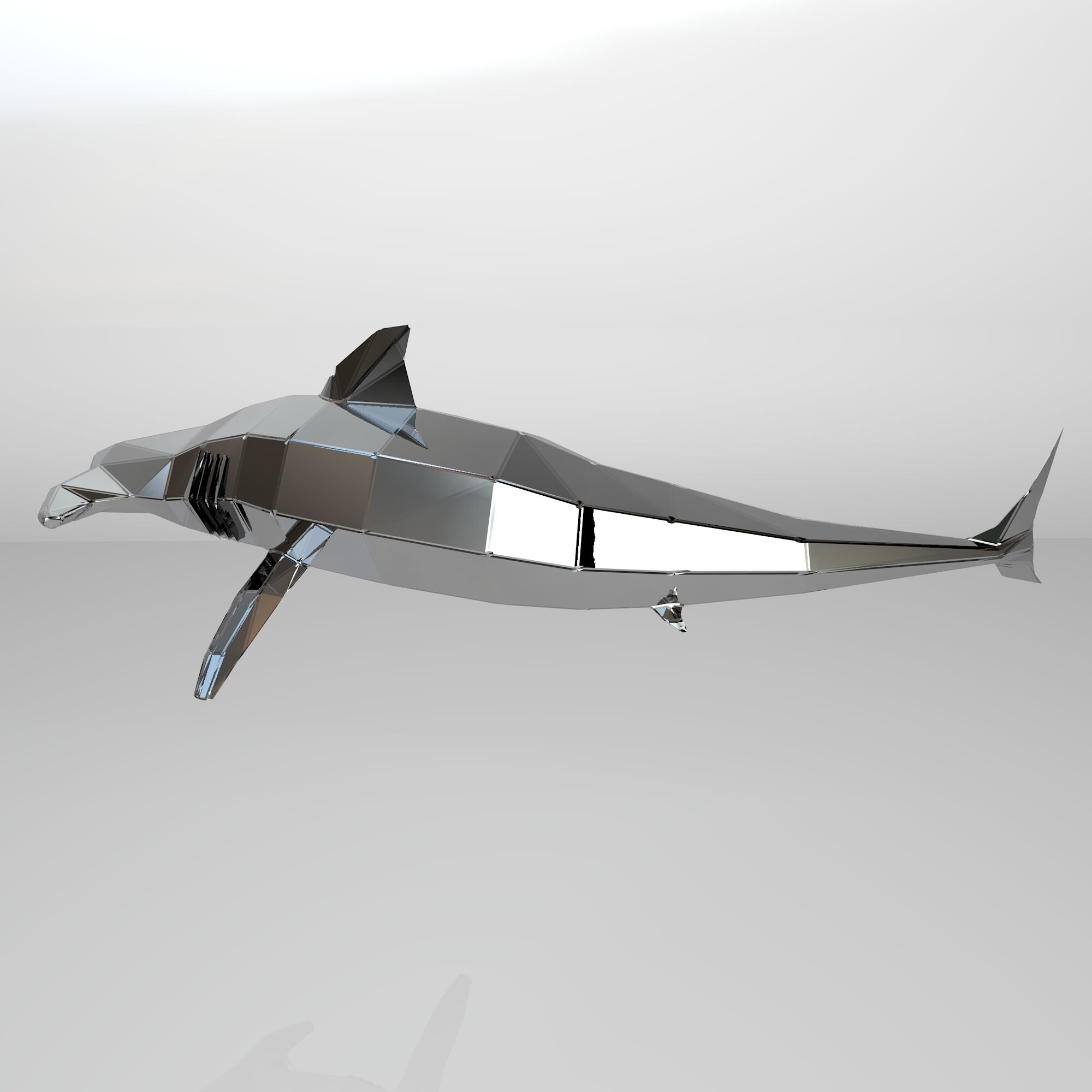 Template Diy for Metal Sculpture Pattern of Hammerhead Shark Low Poly ...