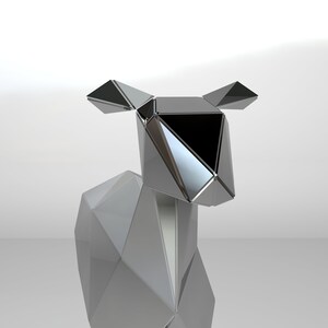 Template Diy for Metal Sculpture – Pattern of Deer Low Poly Model in ...