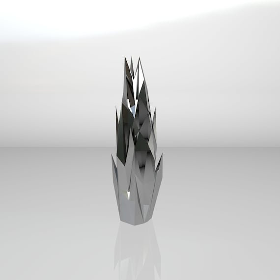 Template Diy for Metal Sculpture Pattern of a Flame Low Poly - Etsy