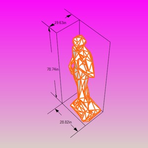 Template Diy for Metal Sculpture – Pattern of David Statue Low Poly ...
