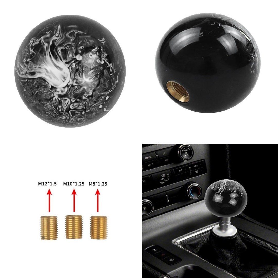 Universal JDM Black White Marble Round Ball Manual Stick Gear - Etsy