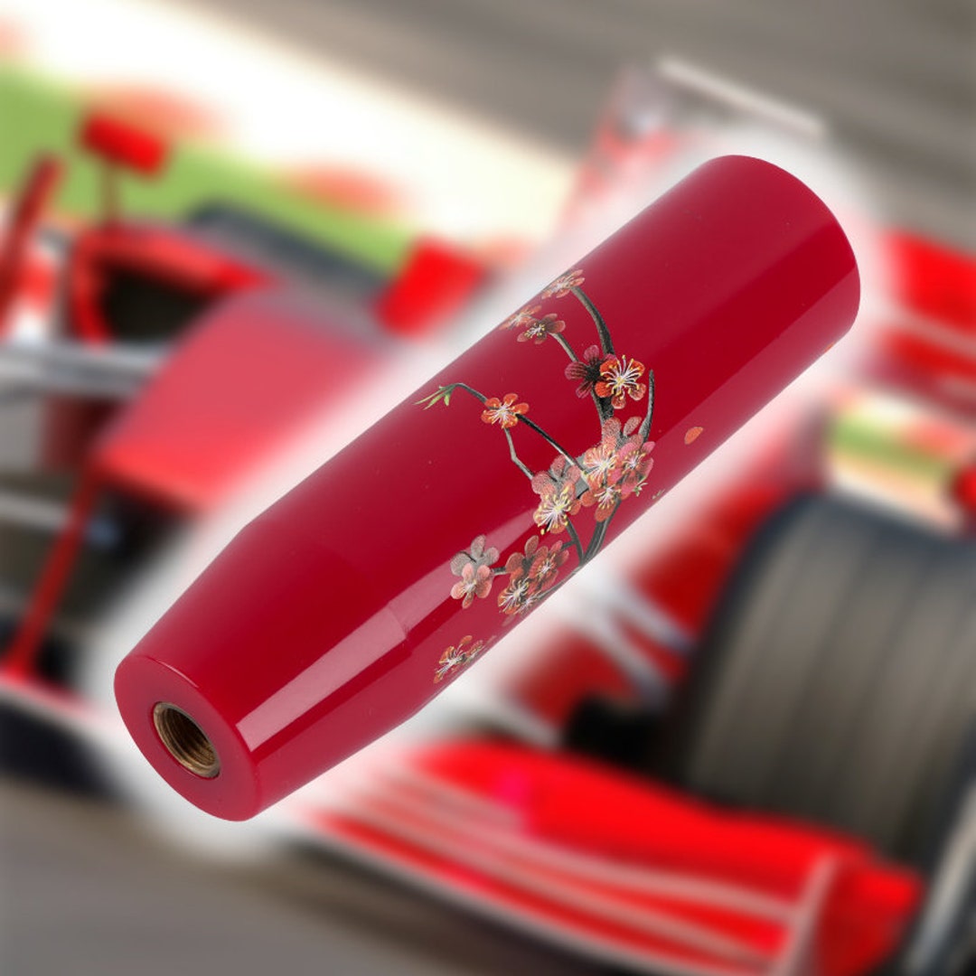 Universal JDM Sakura Blossom Pearl Red Long Stick Manual Gear Stick ...