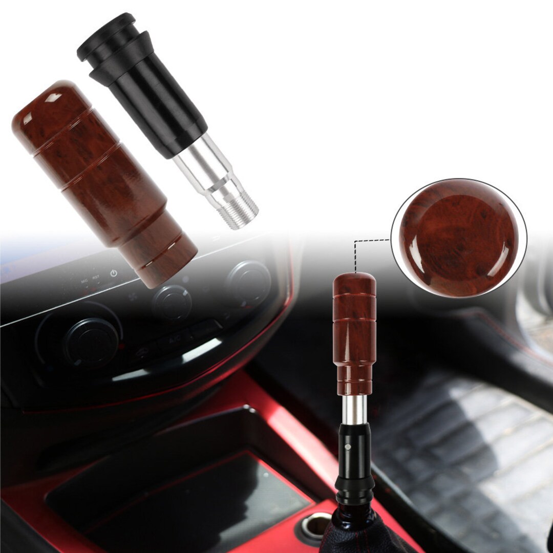 Universal JDM Aluminum Wooden Automatic Gear Stick Shift Knob Lever ...