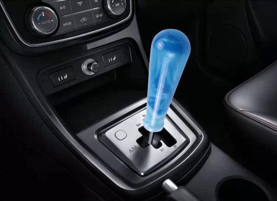 Universal JDM Blue Marble Bottle Stick Manual Gear Shift Knob Lever ...