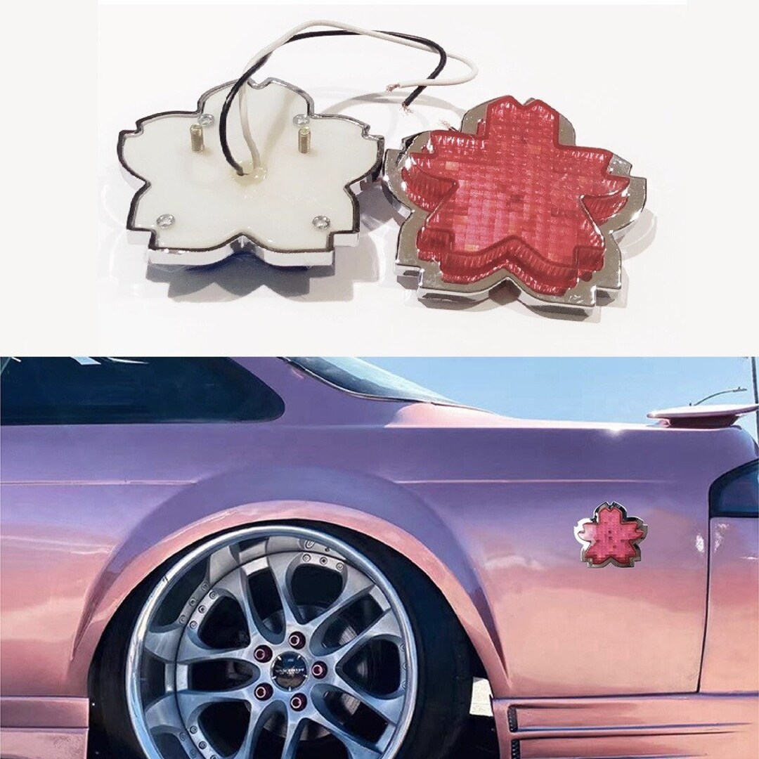 2pcs Sakura Blossom Flower Pink Shaped Side Marker / Accessory / LED ...