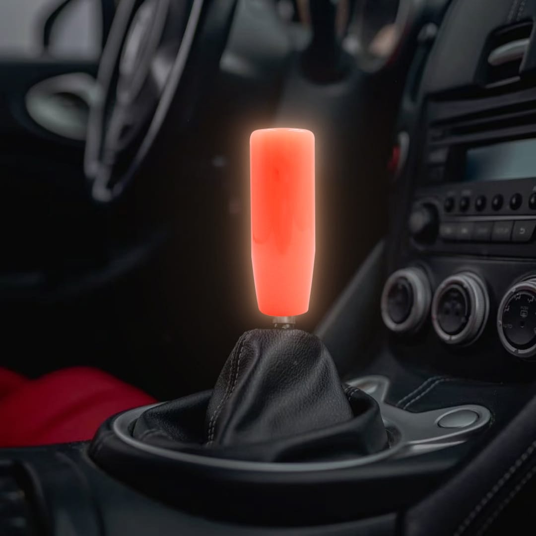 Universal JDM Glow in the Dark Red Manuel Gear Long Stick Shift Knob ...