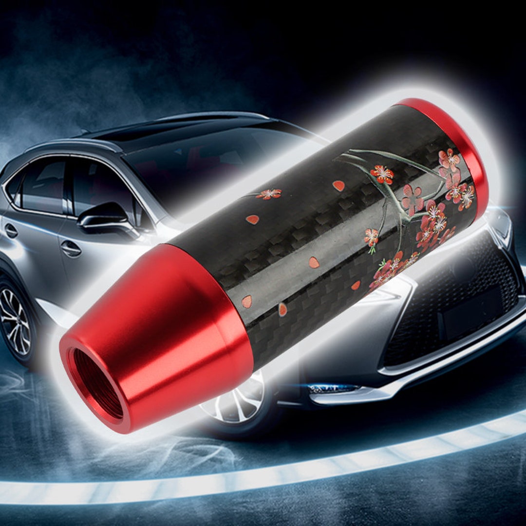 Universal JDM SAKURA Flower & Red Carbon Fiber Manual Gear - Etsy