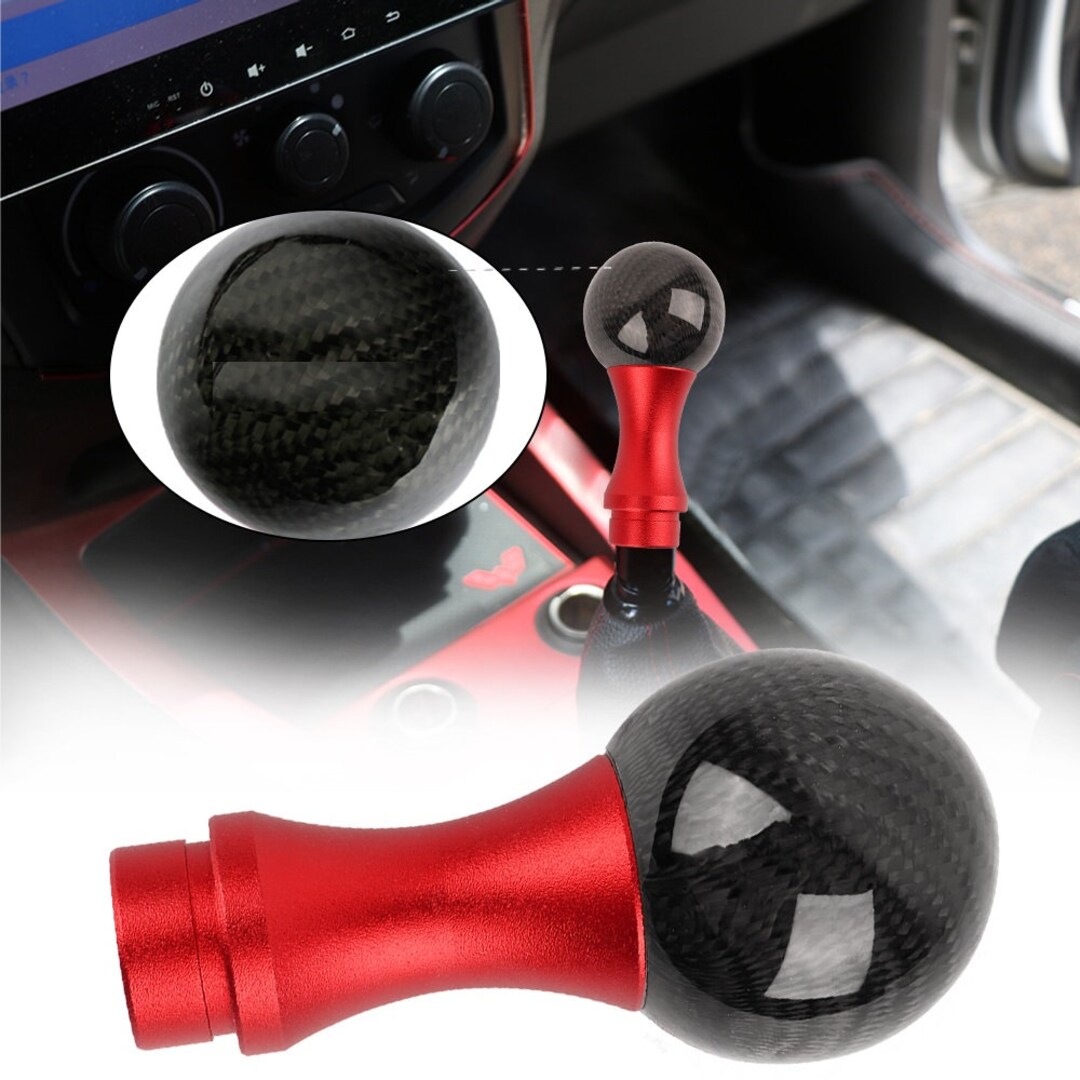 Universal Real Red Carbon Fiber Round Ball Manual Shift Knob - Etsy