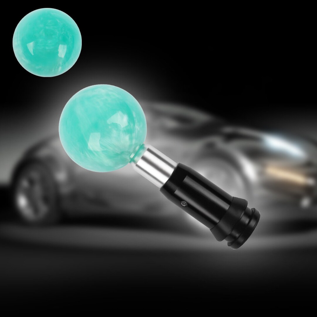 Universal JDM Teal Pearl Round Ball Automatic Gear Shift Knob Shifter ...