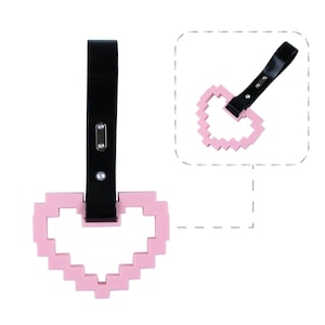 TSURIKAWA JDM Mosaic Heart Pink Ring Subway Train Bus Handle Strap ...