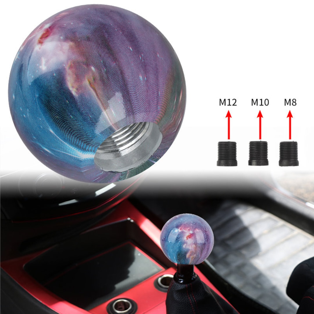 Galaxy Star Purple Ball Aluminum Manual Gear Shift Knob Lever Shifter ...