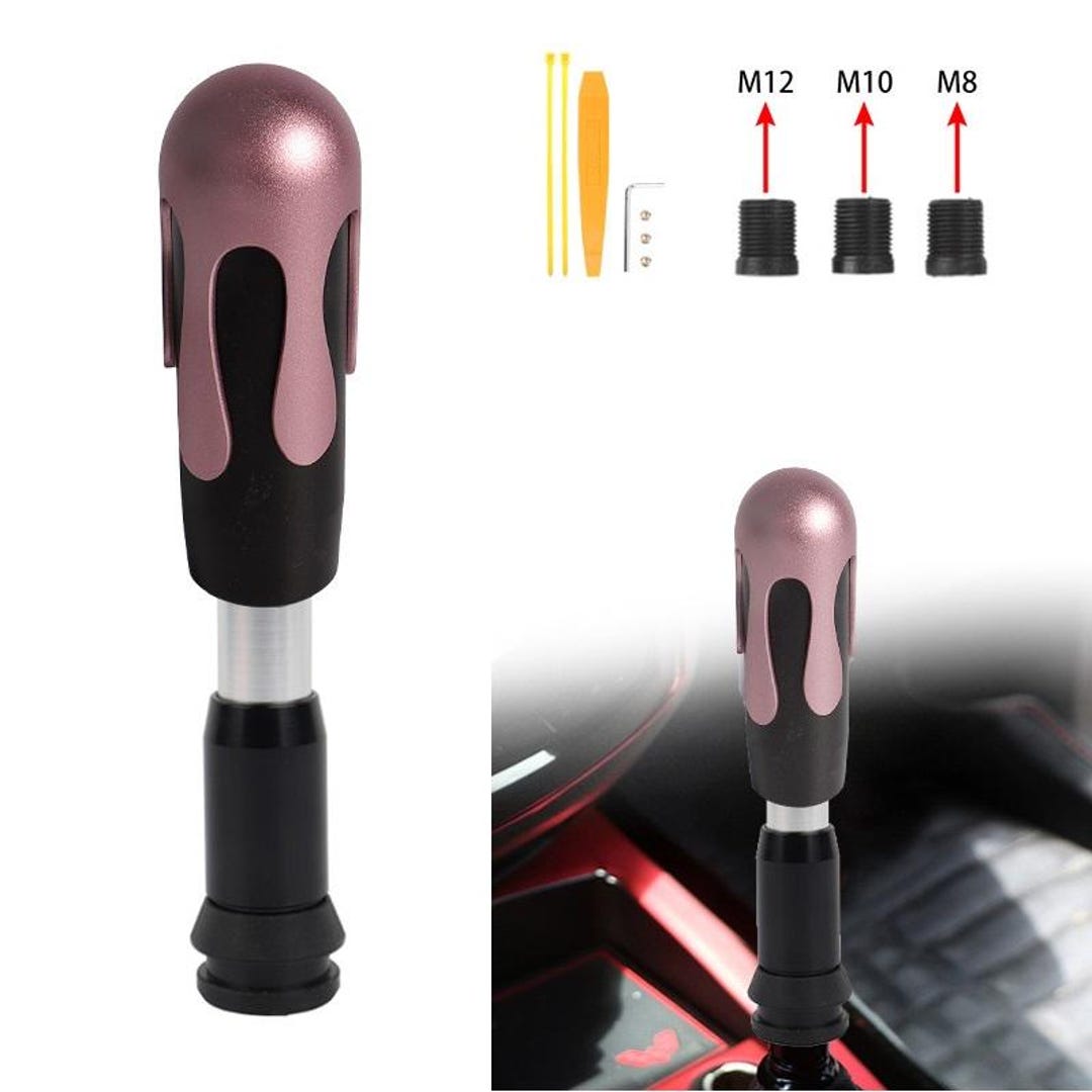 Universal JDM Pink Aluminum Ice Cream Style Automatic Gear Stick Shift ...