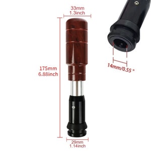Universal JDM Aluminum Wooden Automatic Gear Stick Shift Knob Lever ...