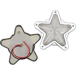2PCS White STAR Shaped Side Marker / Accessory / LED Light / Turn ...