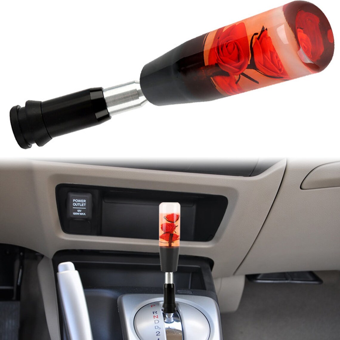 Universal JDM Clear Red Real Rose Flower Automatic Gear Stick - Etsy