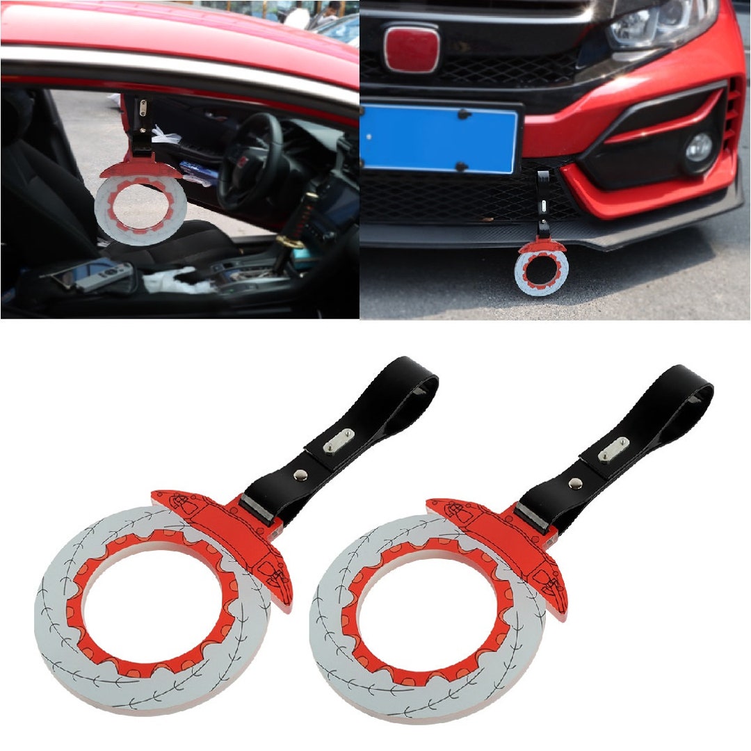 2pcs Brake Handle Ring Red JDM TSURIKAWA Ring Subway Train Bus Handle ...