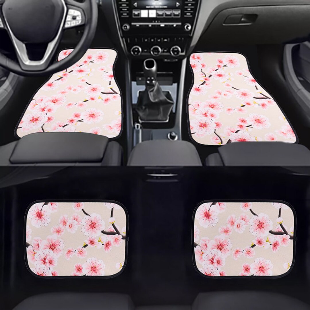 4pcs JDM Sakura Blossom Flower Beige Fabric Floor Mats - Etsy