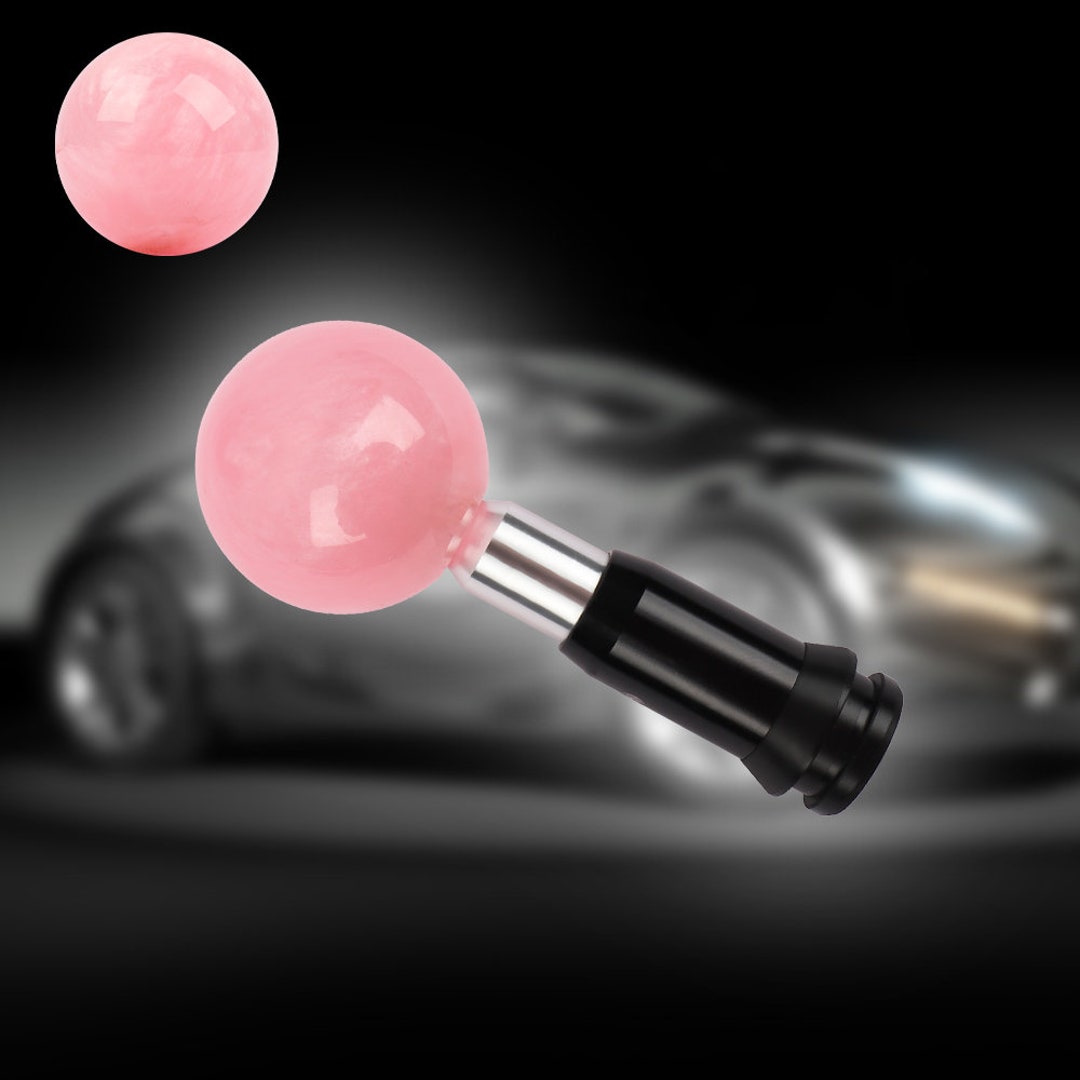 Universal JDM Pink Pearl Round Ball Automatic Gear Shift Knob Shifter ...