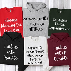 Funny Friend Group Sweatshirt, Friends Matching Hoodies, Girl Group ...