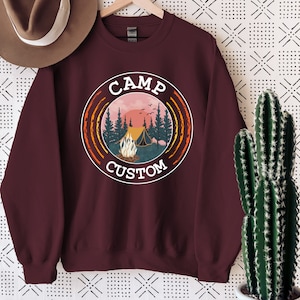 Custom Camp Sweatshirt, Family Camping Hoodies, Friends Camping Crew ...