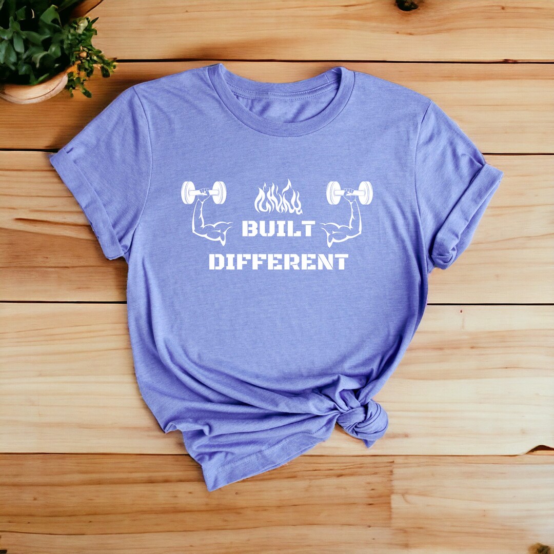 Built Different Shirt, Workout T-shirt, Fitness Clothes, Body Builder ...