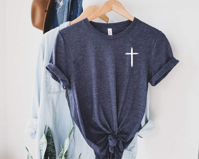 Minimalist Christian Cross Shirt Religious Shirt Faith - Etsy