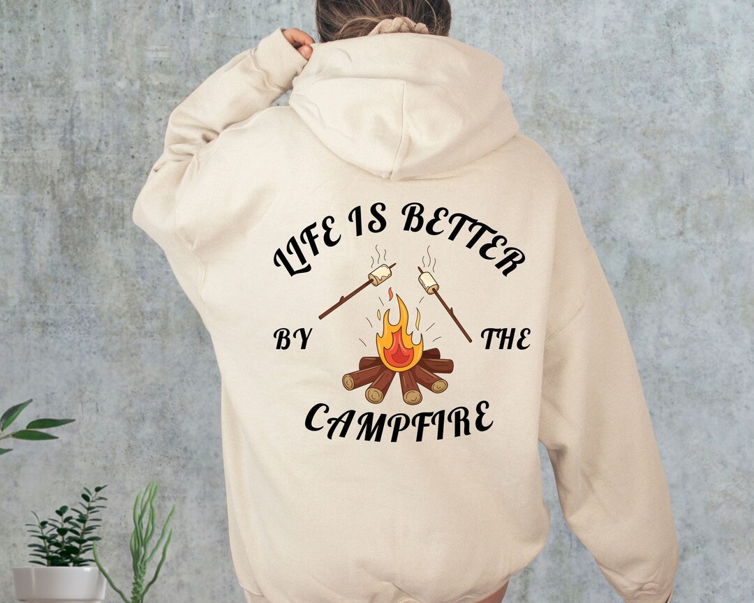 Campfire Back Design Sweatshirt: Camp Lover Gift - Etsy